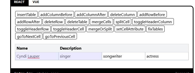 Programatically selecting table cells, rows, columns · ueberdosis tiptap · Discussion #2065 · GitHub