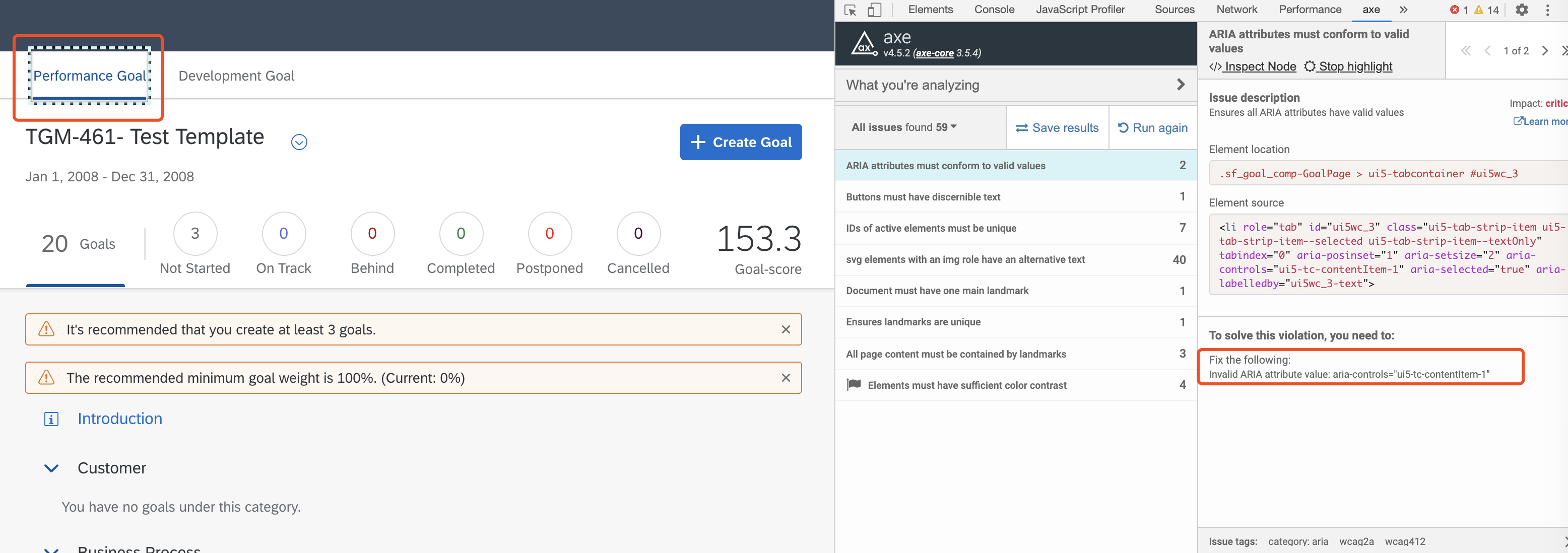 Ui5 Tabcontainer Component A11 Issueinvalid Aria Attribute Value