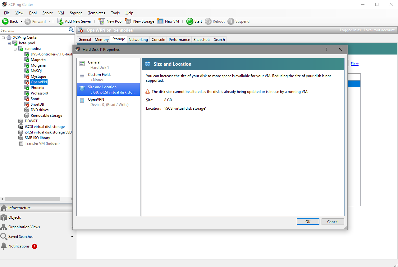 Unable to resize VM disks · Issue #114 · xcp-ng/xenadmin · GitHub