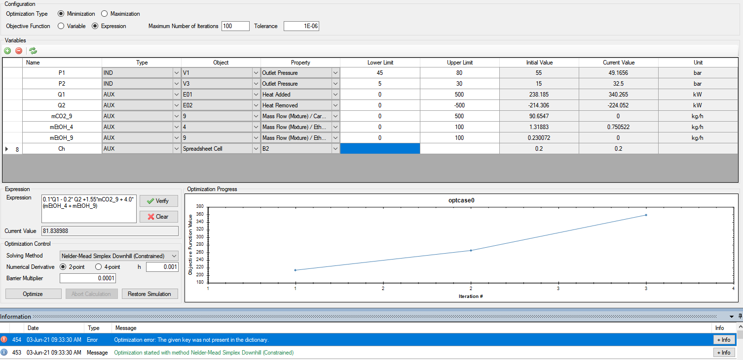 Multivariable Optimization and Sensitivity Analysis cannot use Spreadsheet variables[Bug ...