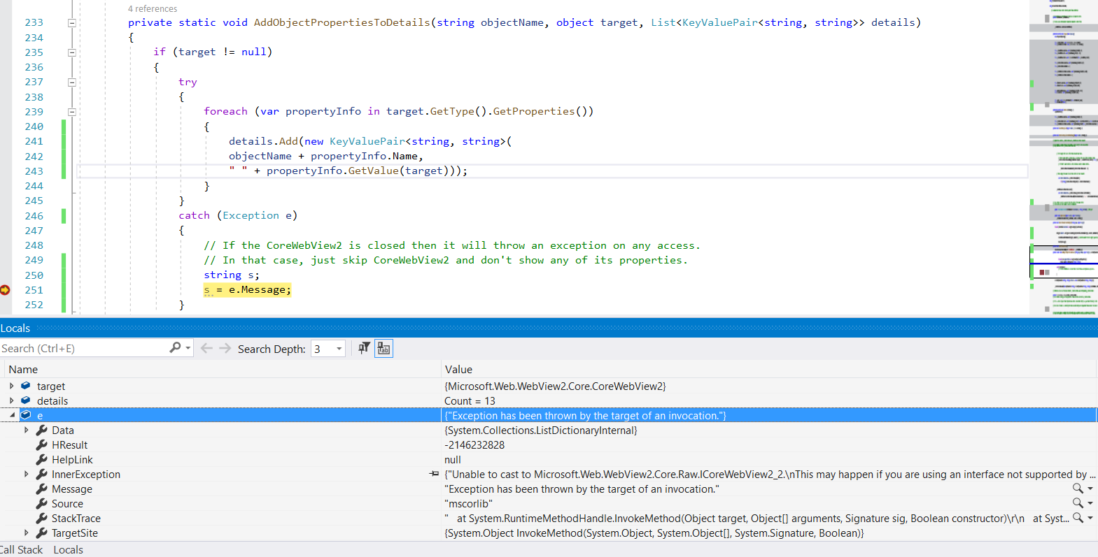 Webview2 Unable To Cast Com Object Of Type Webview2samples