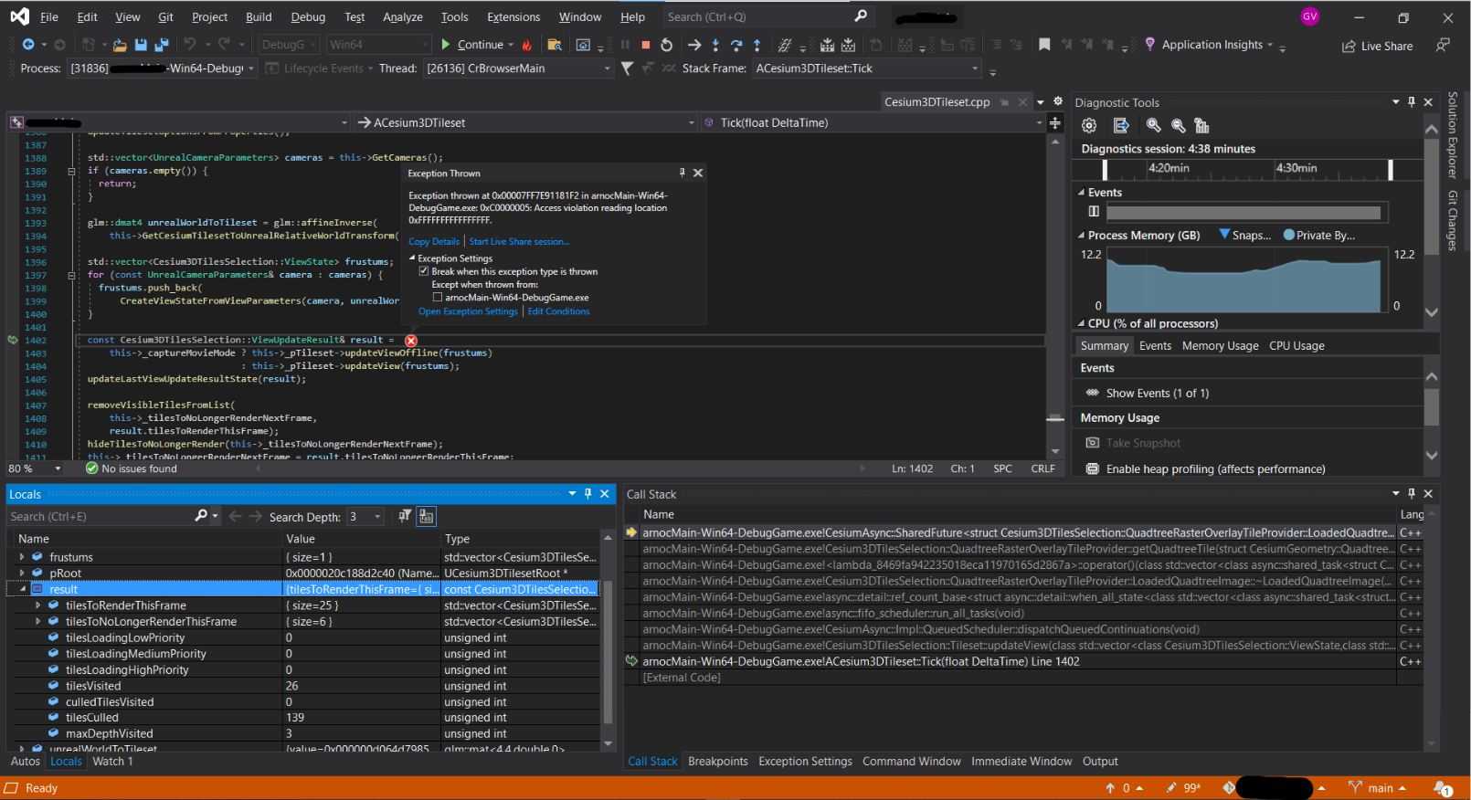 Crash when switching between sublevels · Issue #673 · CesiumGS/cesium-unreal · GitHub
