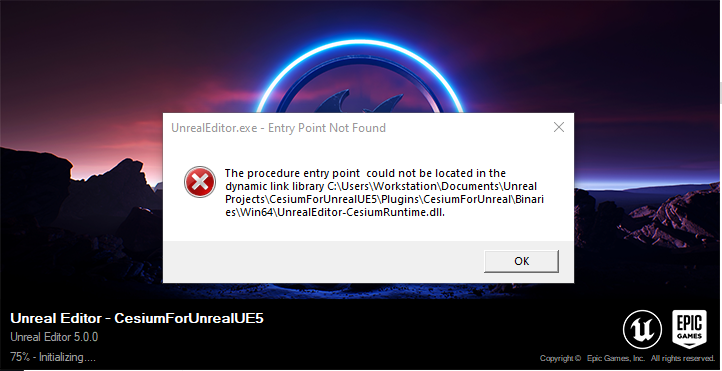 UE5-Preview 1 Unable to open project after importing Cesium for Unreal v1.11.0 · Issue #769 ...
