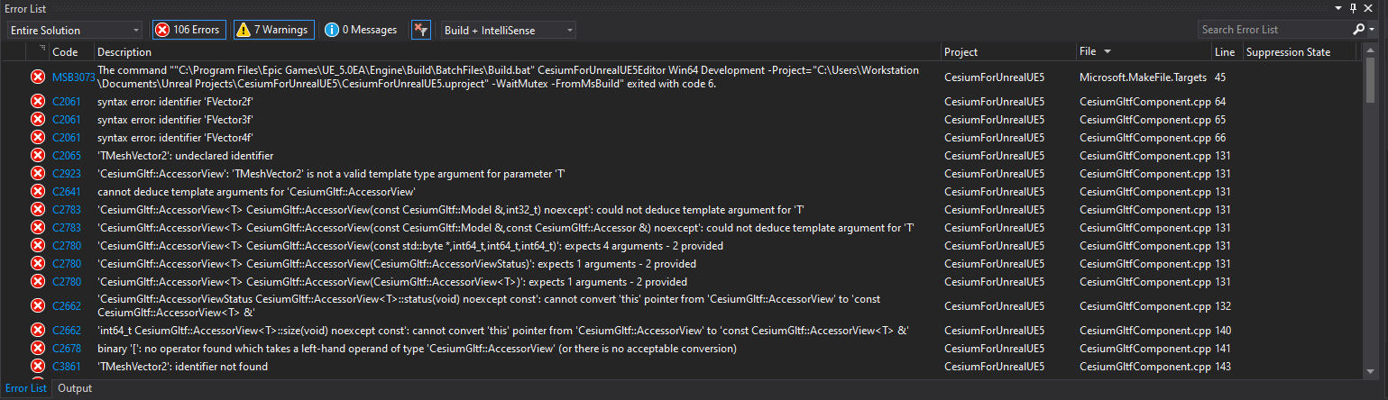 UE5-Preview 1 Unable to open project after importing Cesium for Unreal v1.11.0 · Issue #769 ...