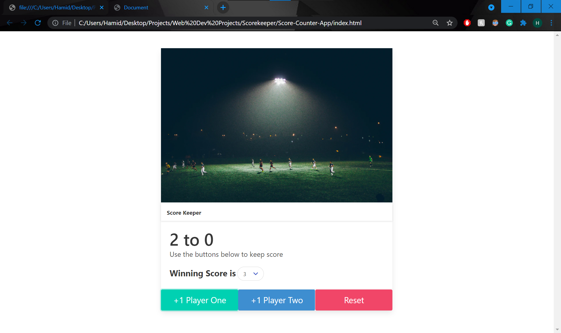 Github Hamidomarscore Counter App Web App To Count Keep Score Count Uses Html Javascript