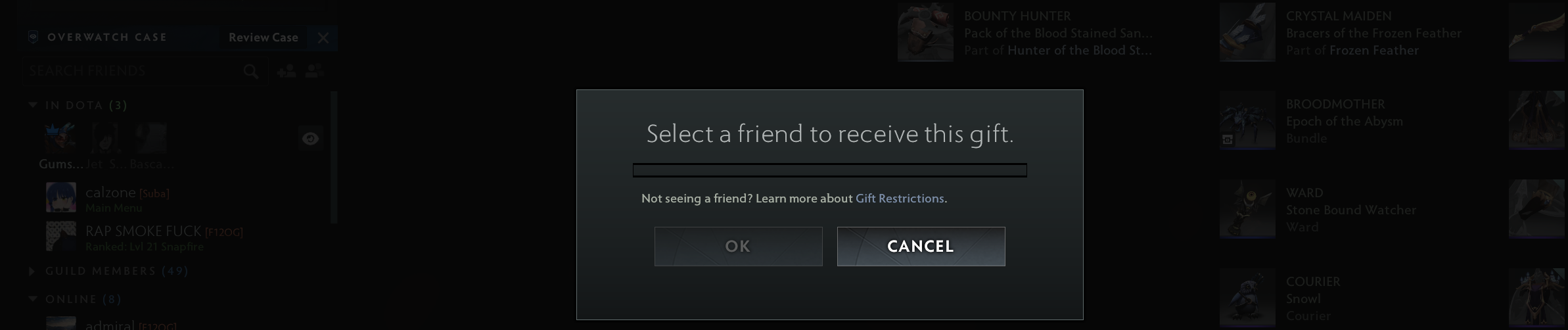 Can't gift wrap an item · Issue #7223 · ValveSoftware/Dota2-Gameplay · GitHub