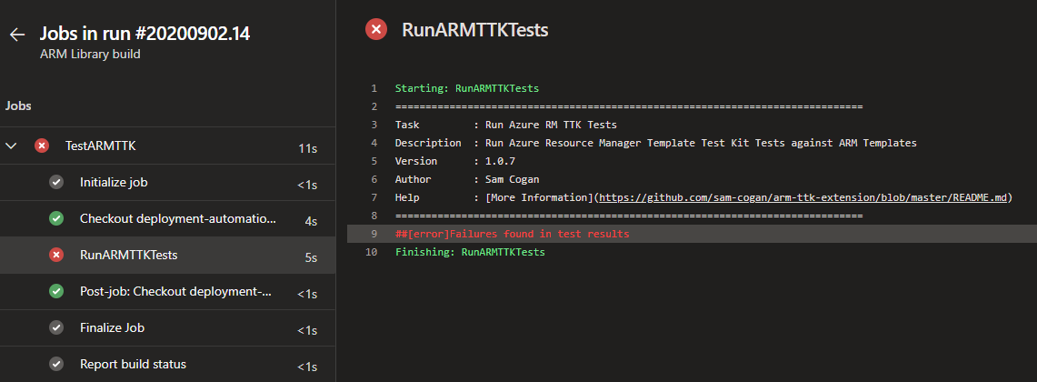 Invalid JSON primitive, task not working · Issue #23 · sam-cogan/arm-ttk-extension · GitHub