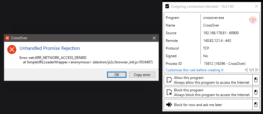 Unhandled errors · Issue #81 · lacymorrow/crossover · GitHub