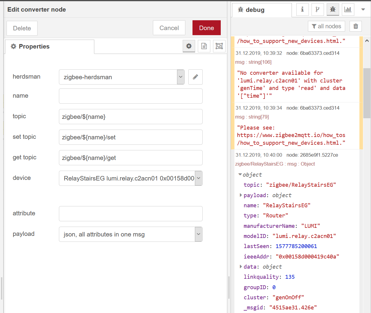 After Recovery And Upgrade Receiving Topic Mismatch Error Messages In Converter Node · Issue 5833