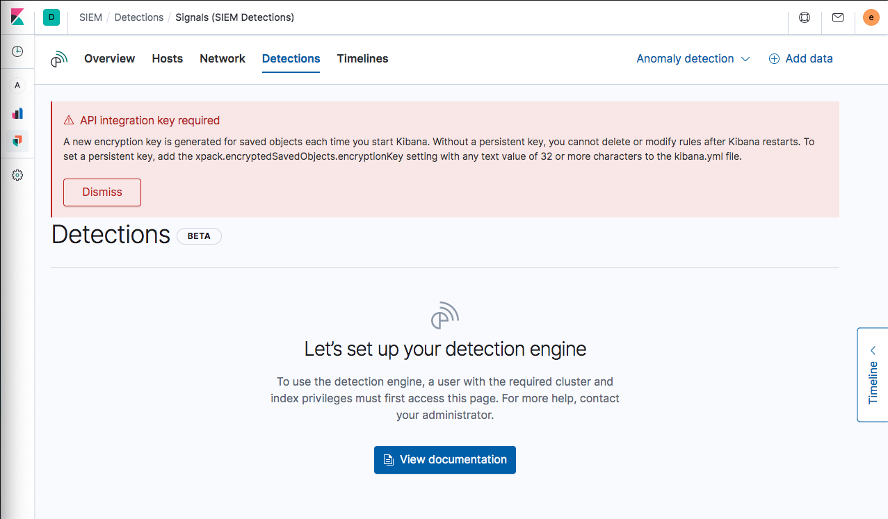 Siem The Detections Page Should Display A Specific Error When The `encryptionkey` Setting Is 