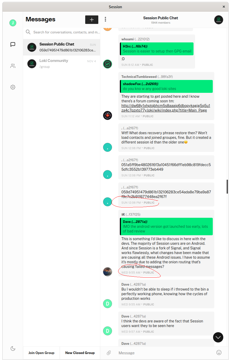 Session breaks message history order when loading older open group messages · Issue #894 ...