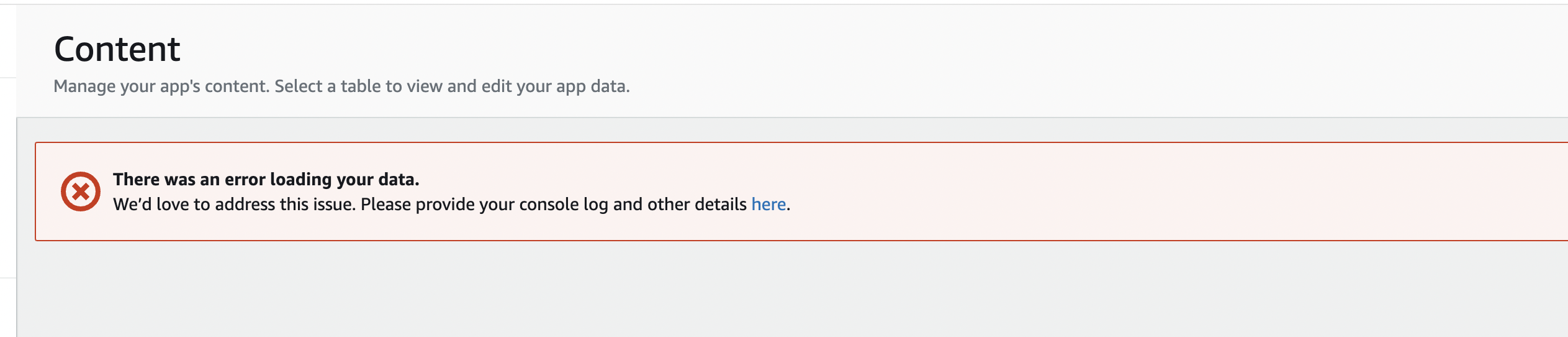 Error opening Content Section on AdminUI · Issue #288 · aws-amplify/amplify-studio · GitHub