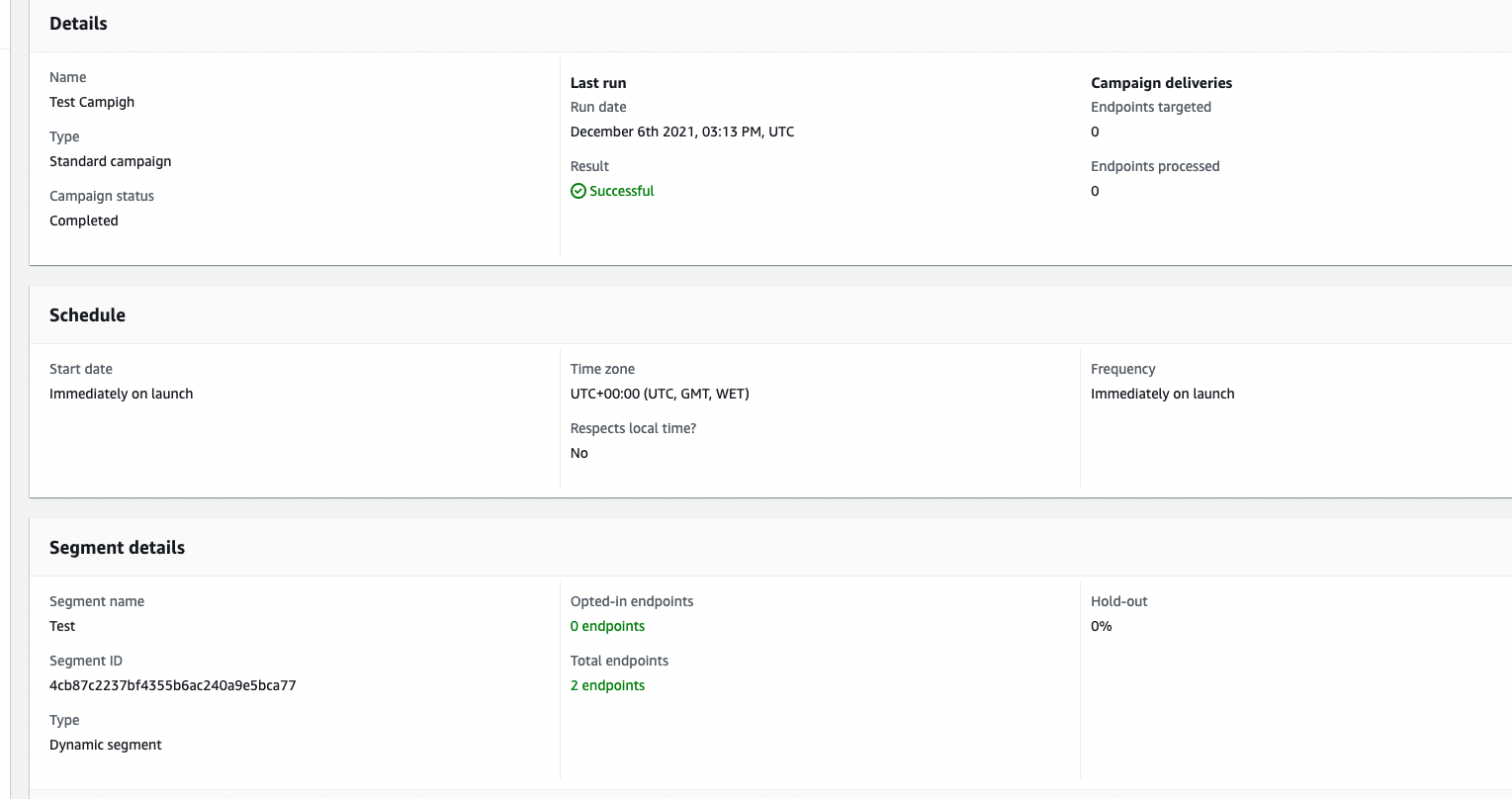 Opted-in endpoints 0 endpoints for flutter app · Issue #1182 · aws ...