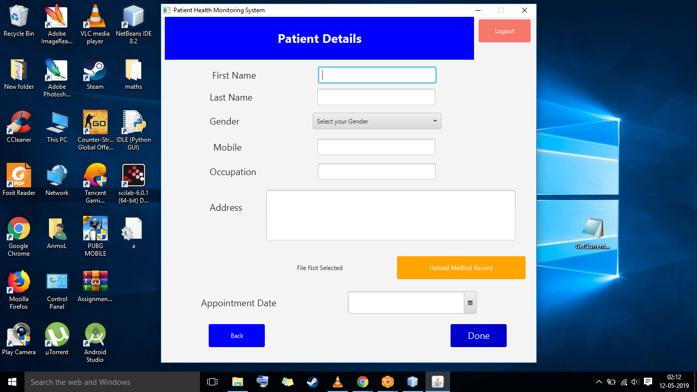 GitHub - lksh97/Patient-Health-Monitoring-System: A GUI based ...