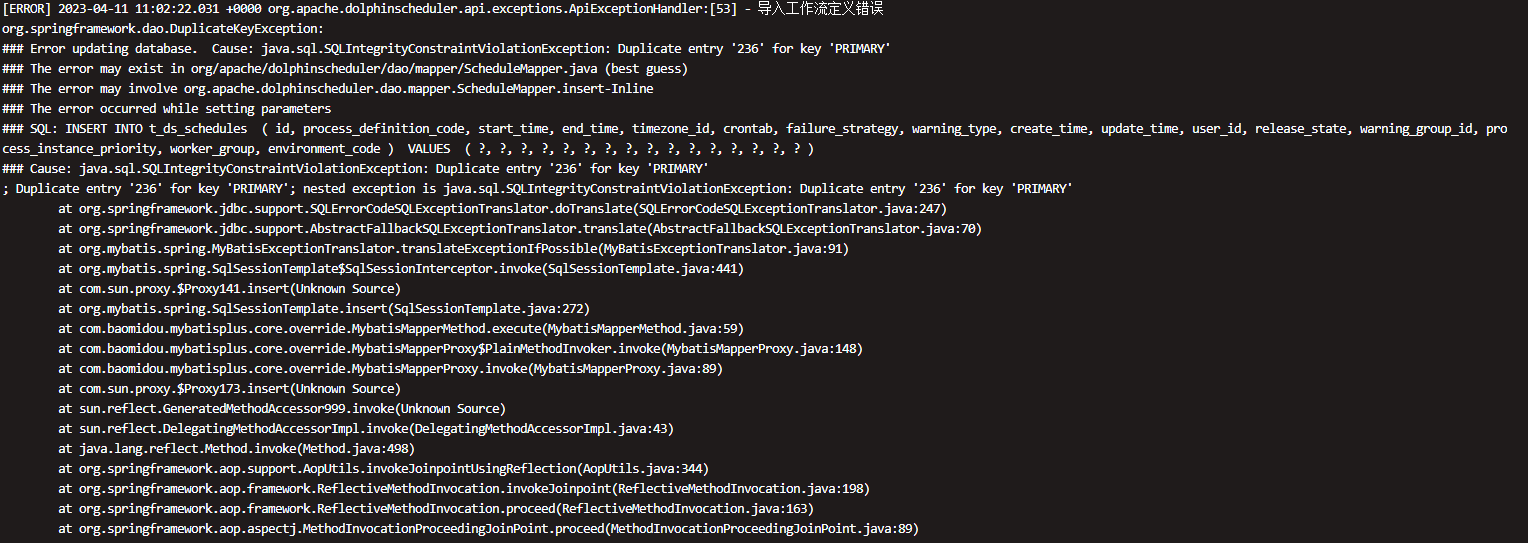 [Bug] [Workflow] Import workflow failed · Issue #13904 · apache/dolphinscheduler · GitHub