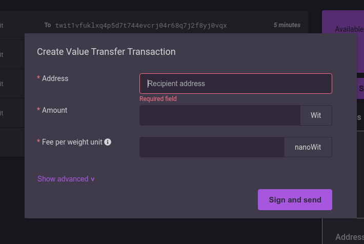 Clicking outside of transaction confirmation view cancels the ...