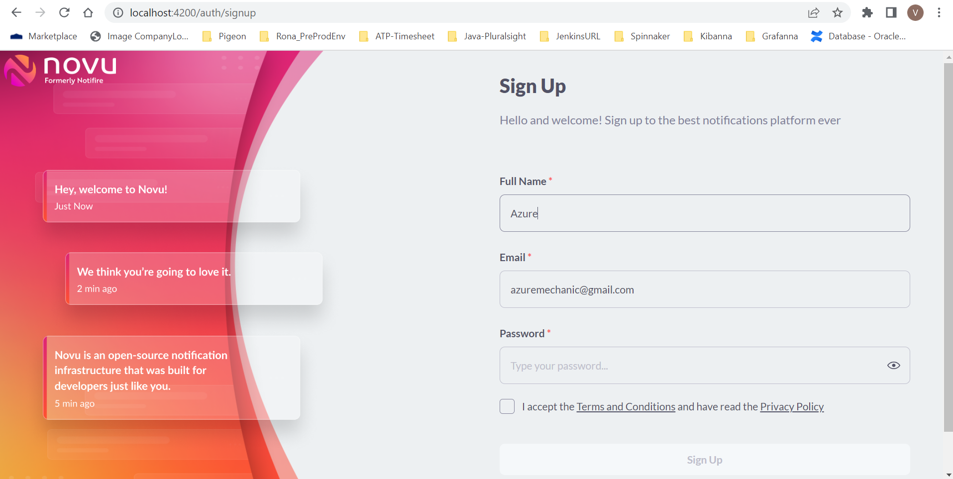 🐛 Bug Report: Sign up not working for docker based deployment · Issue #3554 · novuhq/novu · GitHub
