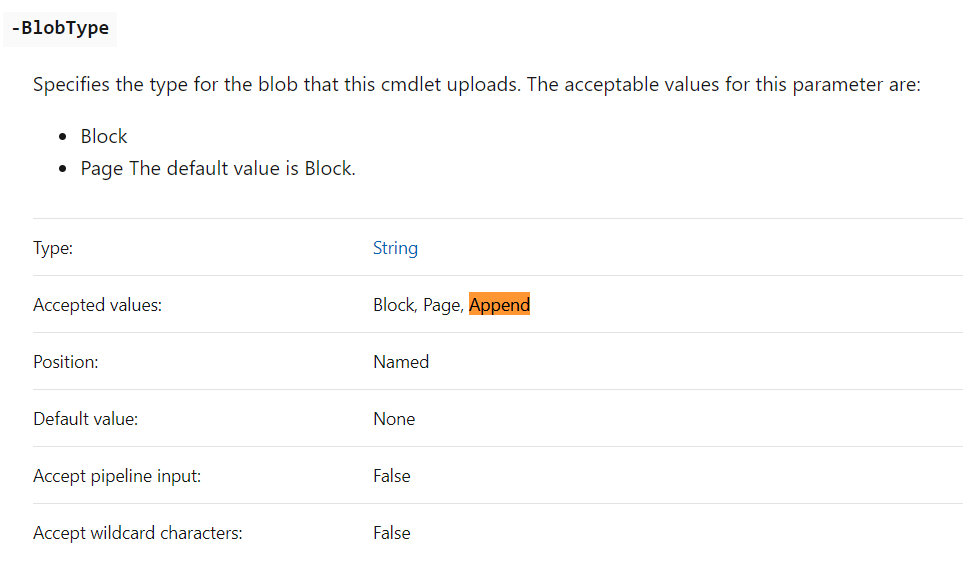 Please document how to append content to an append blopb using Set-AzStorageBlobContent · Issue ...