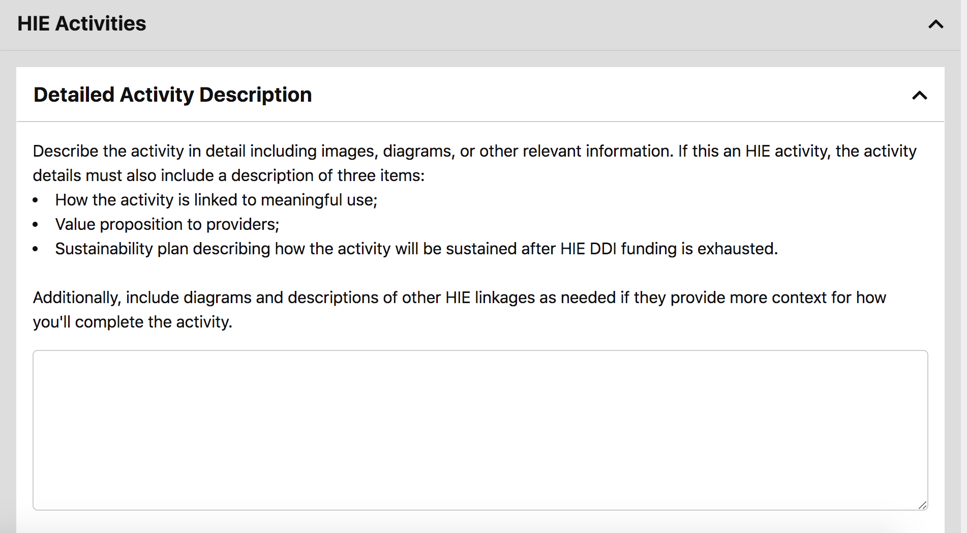 Add a section for HIE activities · Issue #659 · Enterprise-CMCS/eAPD · GitHub