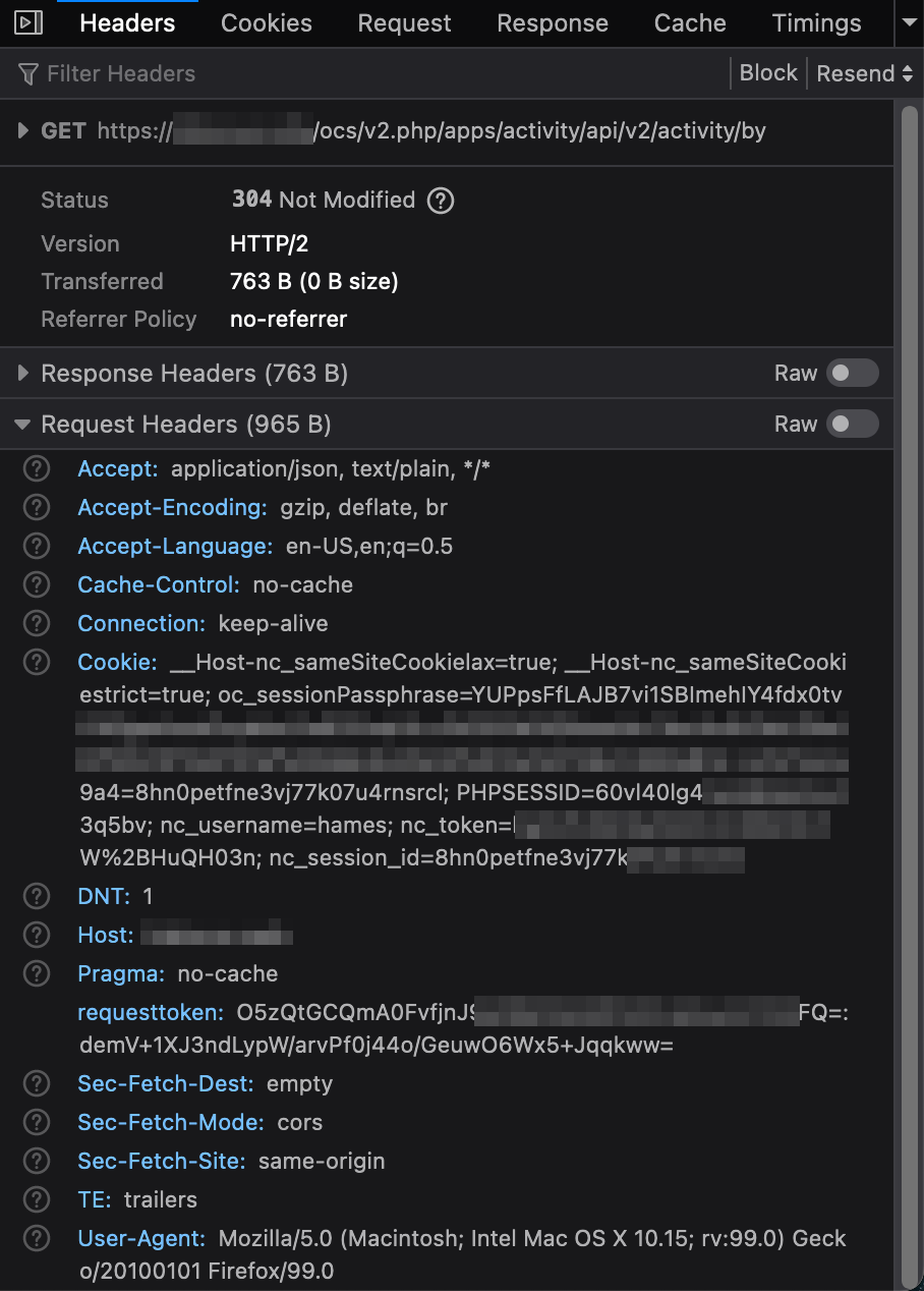 [Bug]: Dashboard "Recent Activity" list fails to load. Throws "Error: Request failed with status ...