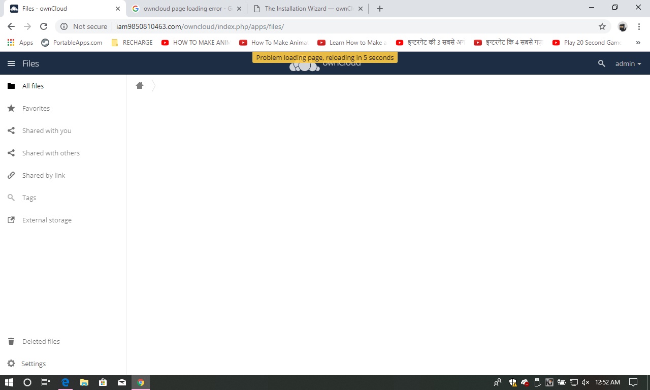 owncloud page error loading issue · Issue #33362 · owncloud/core · GitHub