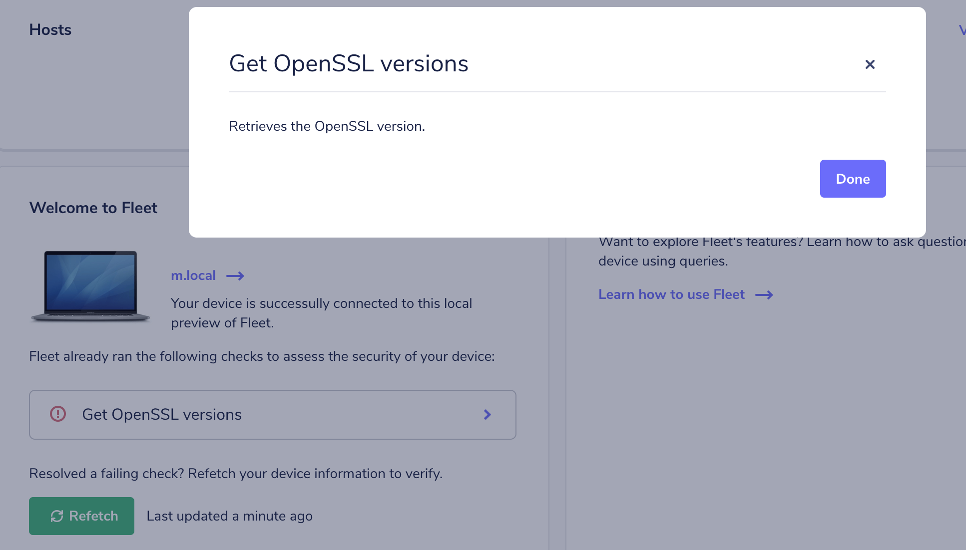 In `fleetctl preview`, reveal the user's own device and provide instructions on resolving and ...