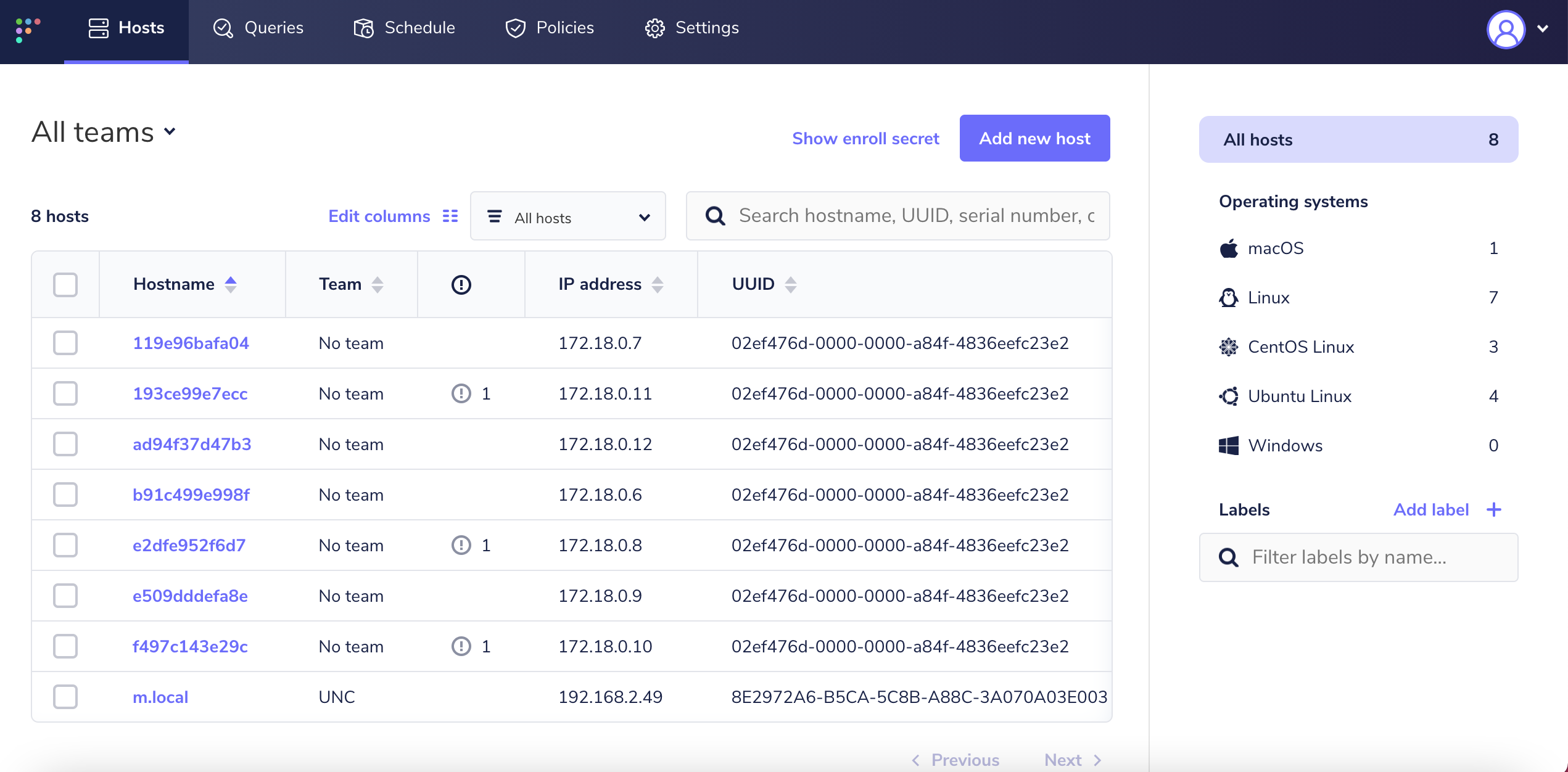 "My Device" section of Preview is displaying one of the preloaded hosts ...