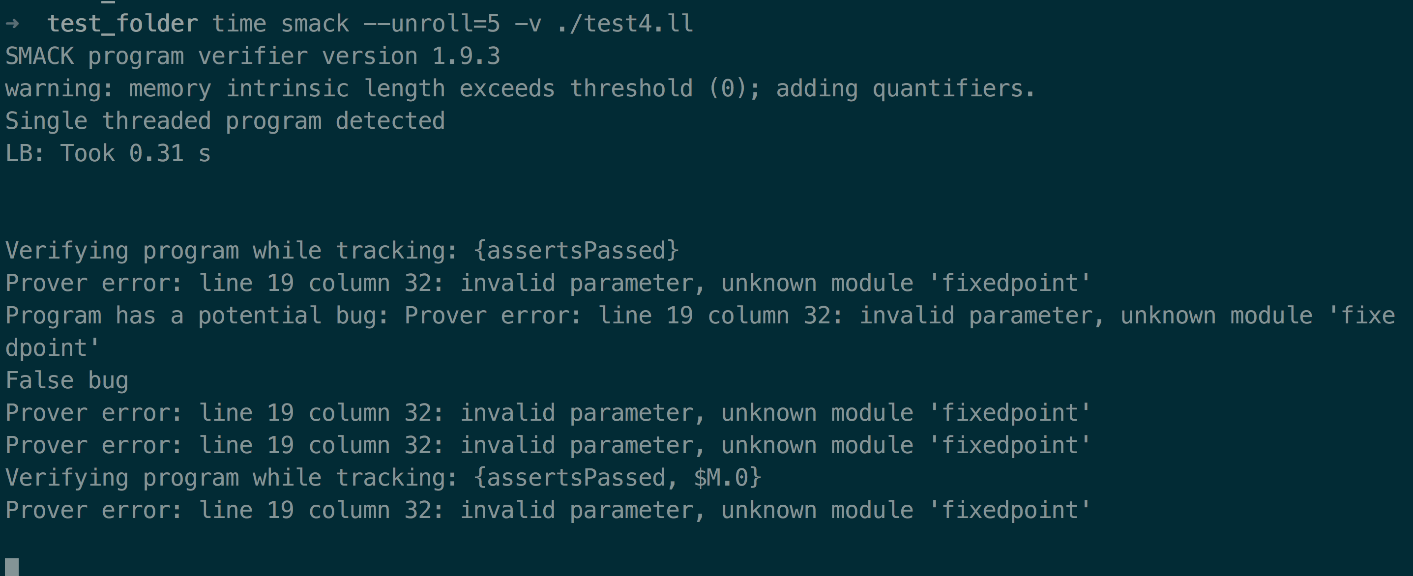 Corral backend is extremely slow, comparing with Boogie · Issue #425 · smackers/smack · GitHub