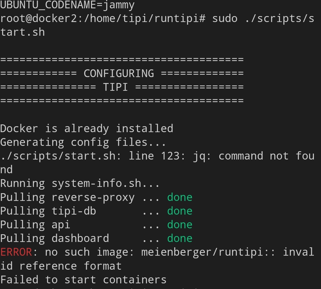 No Such Image Error When Installing · Issue 170 · Runtipi Runtipi · Github