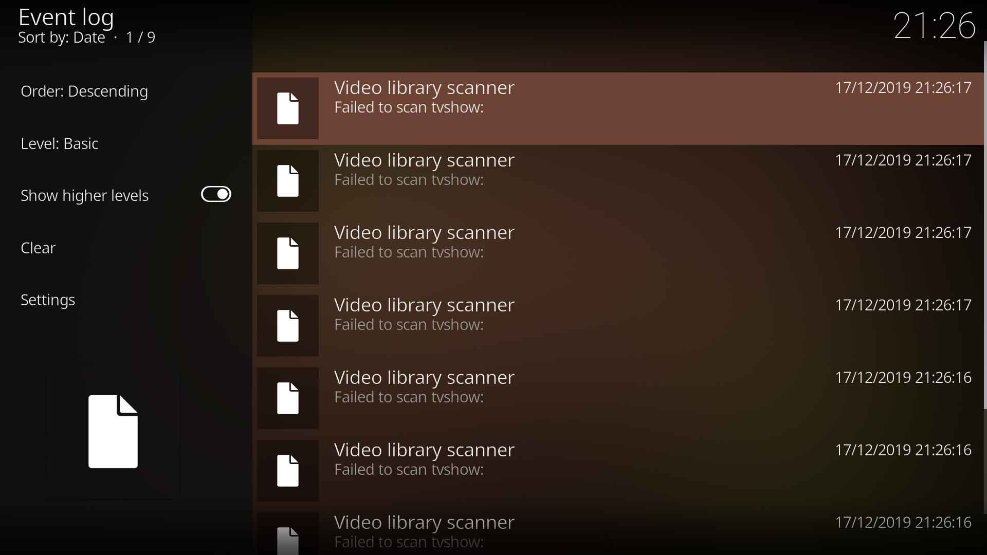Event Log - Unhelpful messages · Issue #17027 · xbmc/xbmc · GitHub