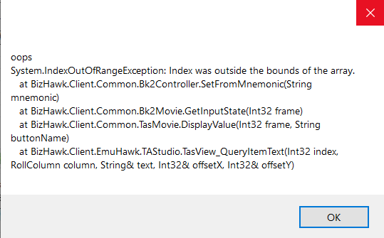 [TAStudio] Certian error window prevents bizhawk from closing. · Issue #2332 · TASEmulators ...