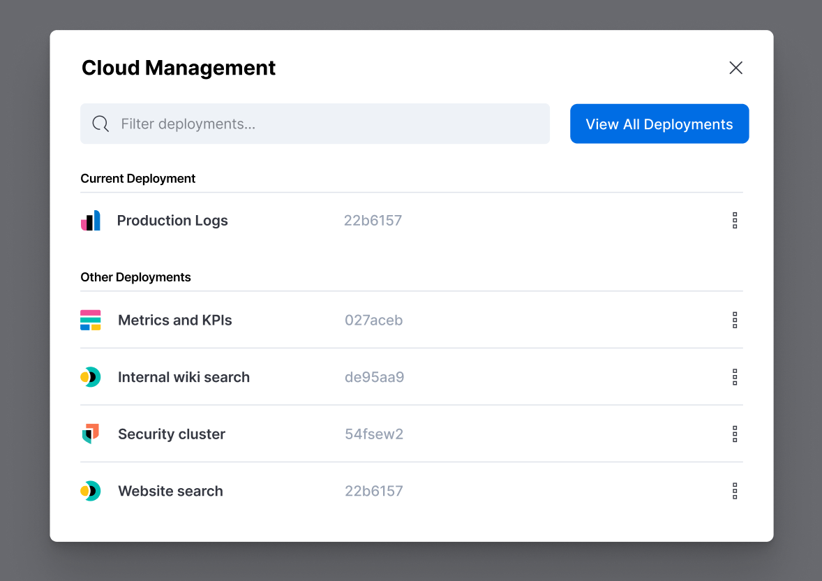 [WIP] Global header: deployment switcher · Issue #3504 · elastic/eui · GitHub