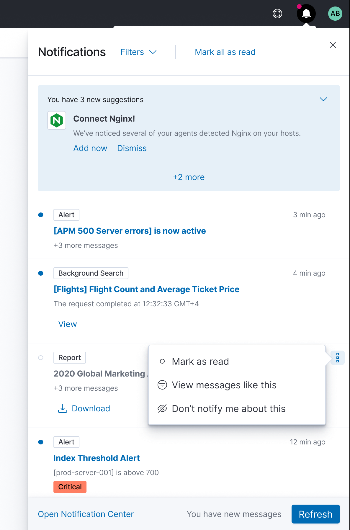 Notifications Center Template · Issue #4257 · elastic/eui · GitHub