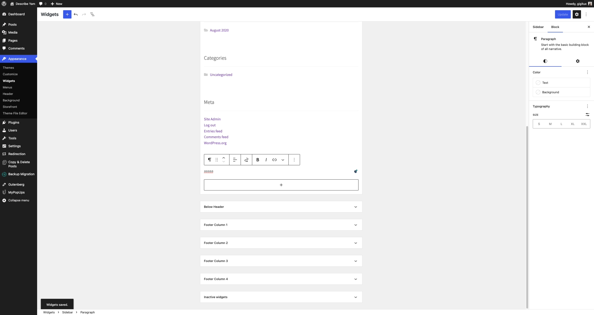 Widget Page: Snackbar notice is in the wrong position · Issue #42479 · woocommerce/woocommerce ...