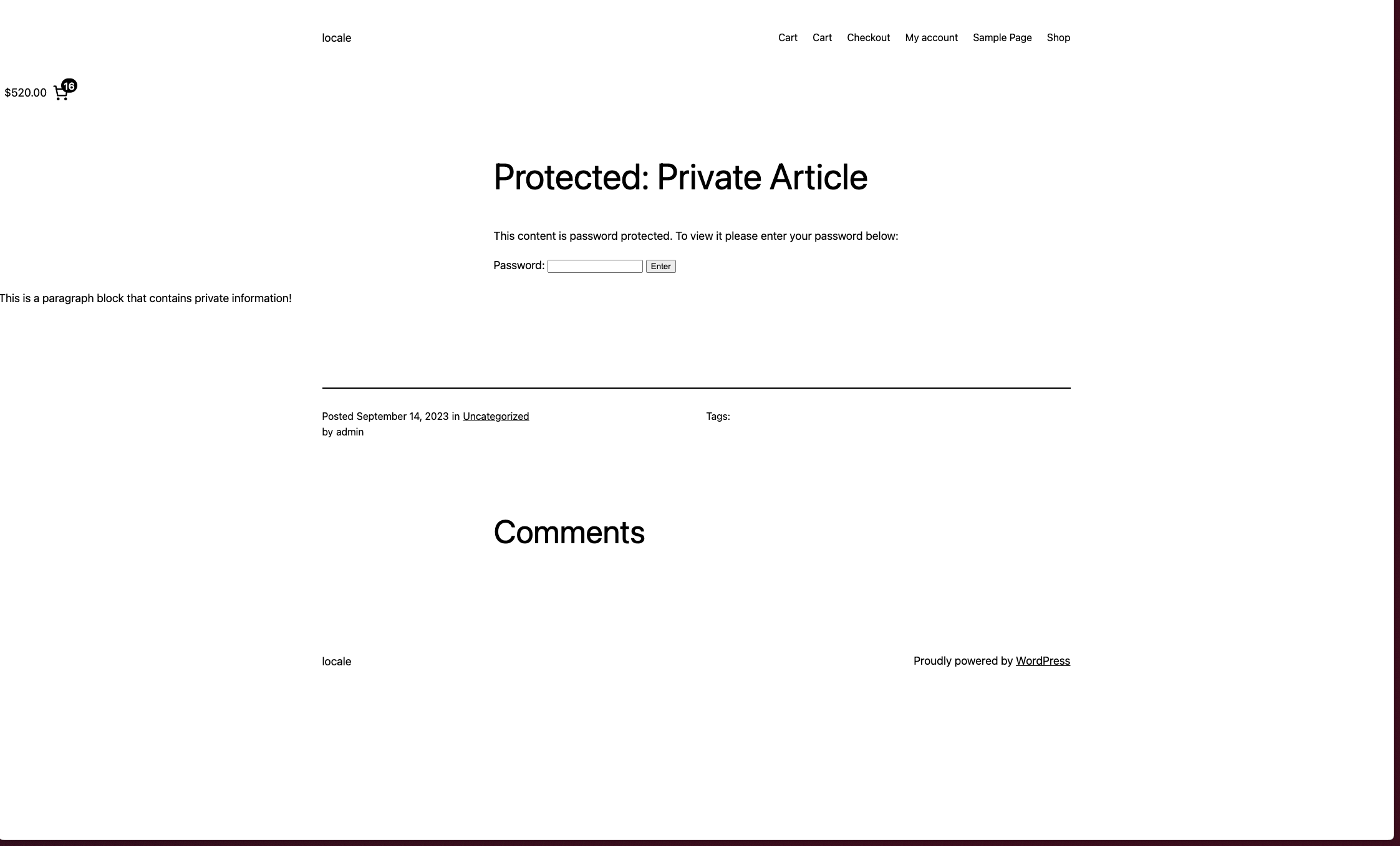 Improve interaction between protected post and block template · Issue ...
