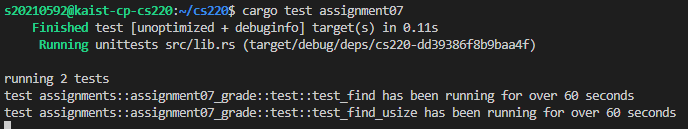 [assignment07] Cargo Test Assignment07 Doesn T Work Appropriately · Issue 148 · Kaist Cp Cs220