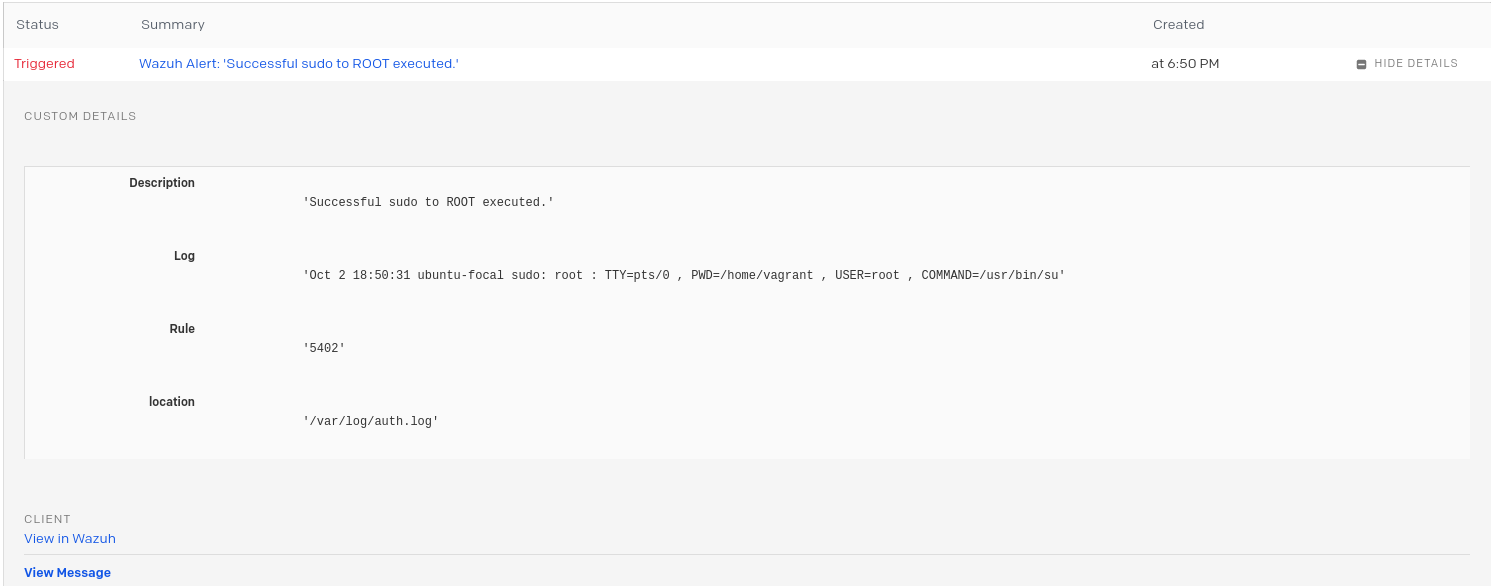 PagerDuty and Slack integrations working at the same time · Issue #3375 · wazuh/wazuh-qa · GitHub