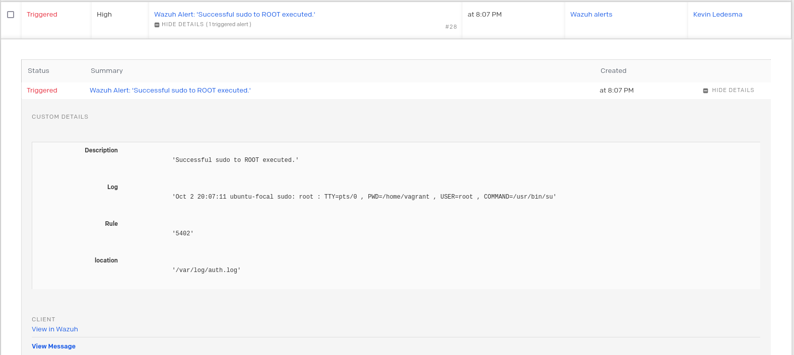 PagerDuty and Slack integrations working at the same time · Issue #3375 · wazuh/wazuh-qa · GitHub
