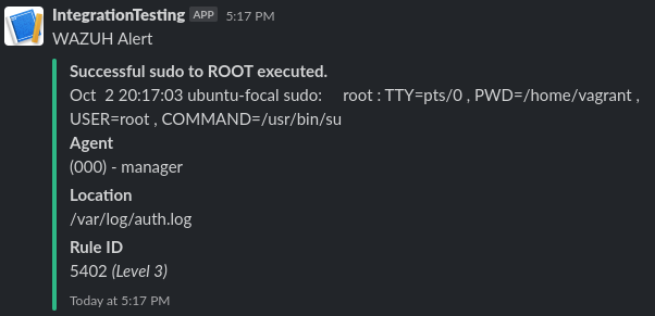 PagerDuty and Slack integrations working at the same time · Issue #3375 · wazuh/wazuh-qa · GitHub