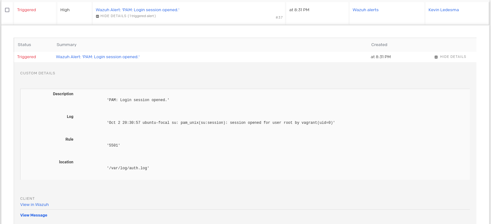 PagerDuty and Slack integrations working at the same time · Issue #3375 · wazuh/wazuh-qa · GitHub
