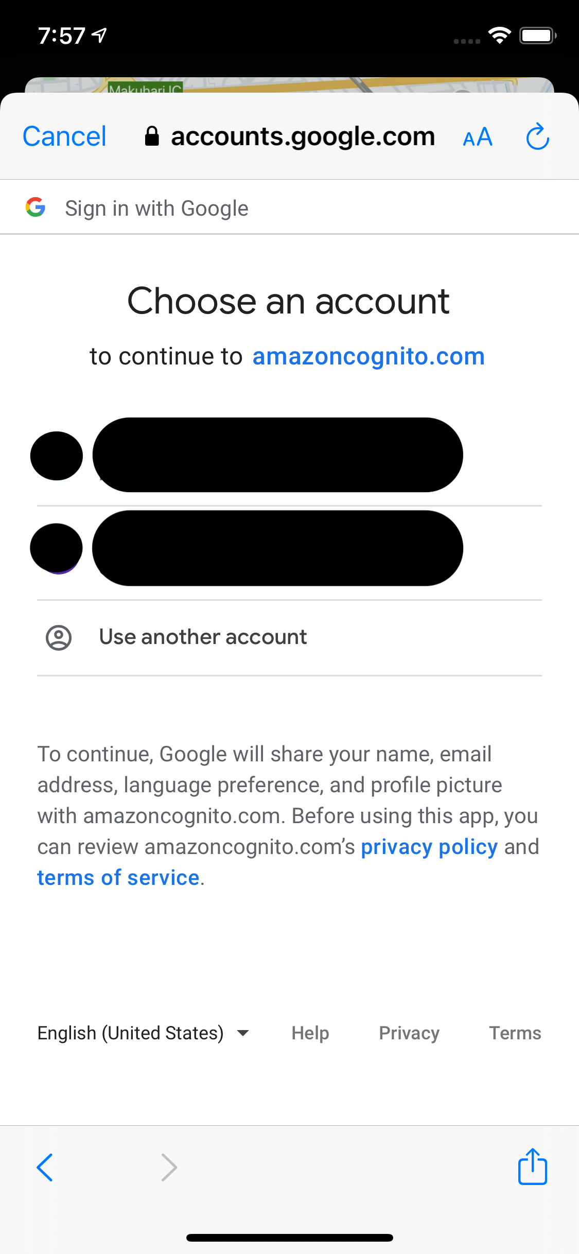 Unable select google accounts with preferPrivateSession on ...