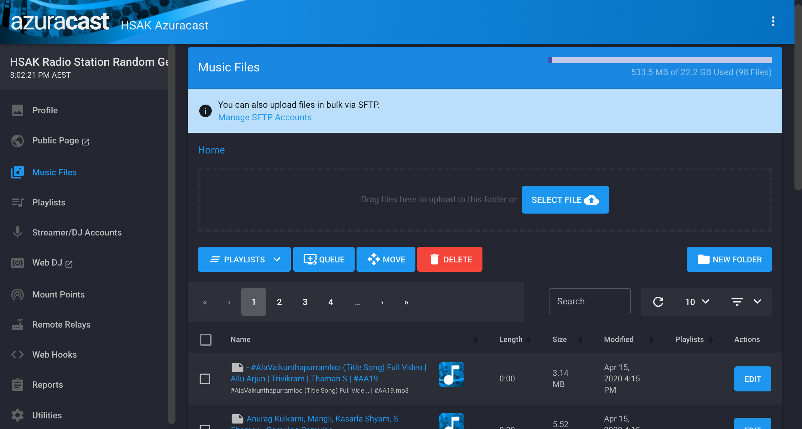 Permission denied while trying to add music to playlist · Issue #2847 · AzuraCast/AzuraCast · GitHub