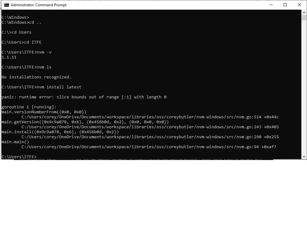 [Issue]: error when running "nvm install latest in windows" · Issue ...