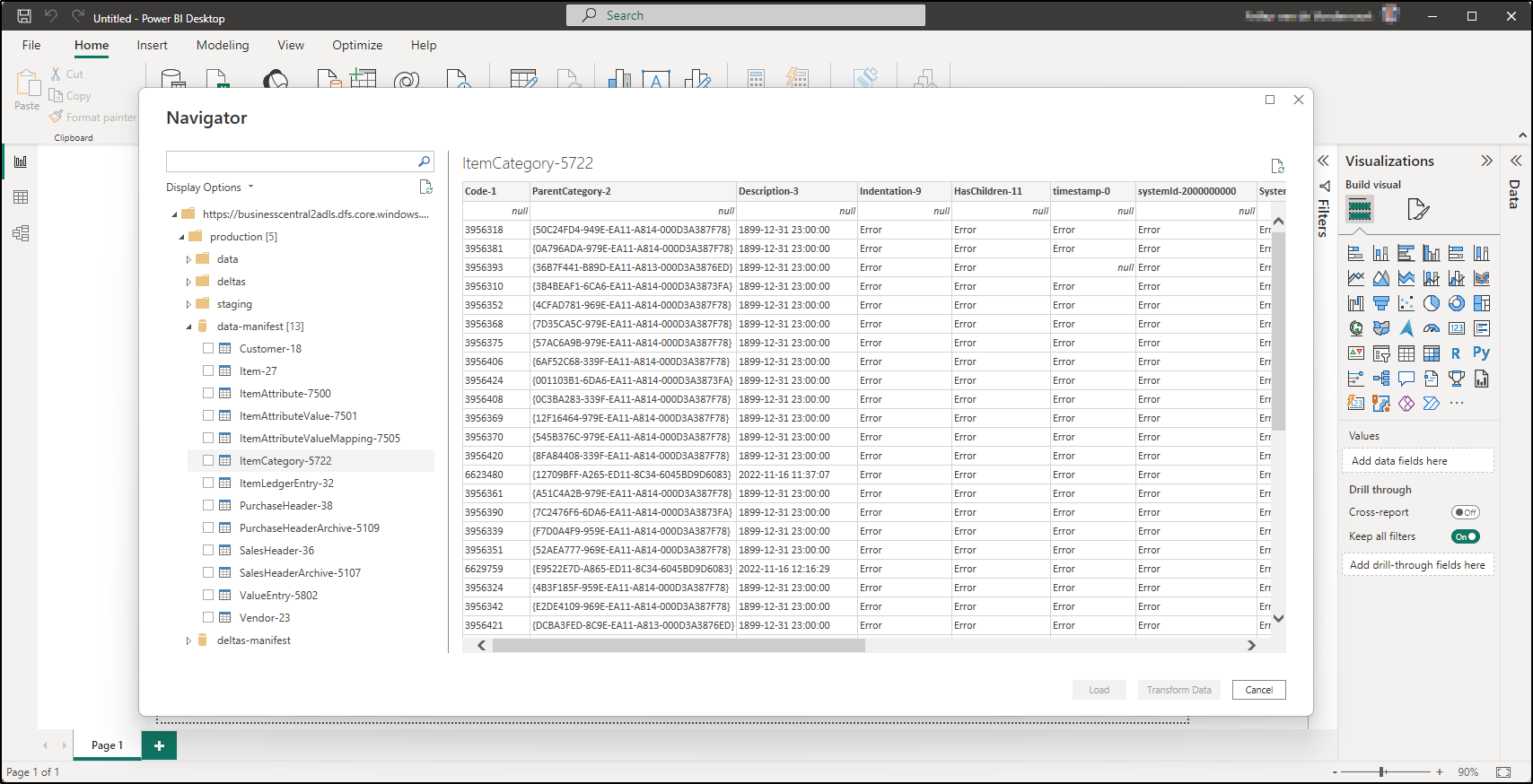 Cdm Data Format Set To Csv Shows Unexpected Results In Power Bi · Issue 135 · Microsoft Bc2adls