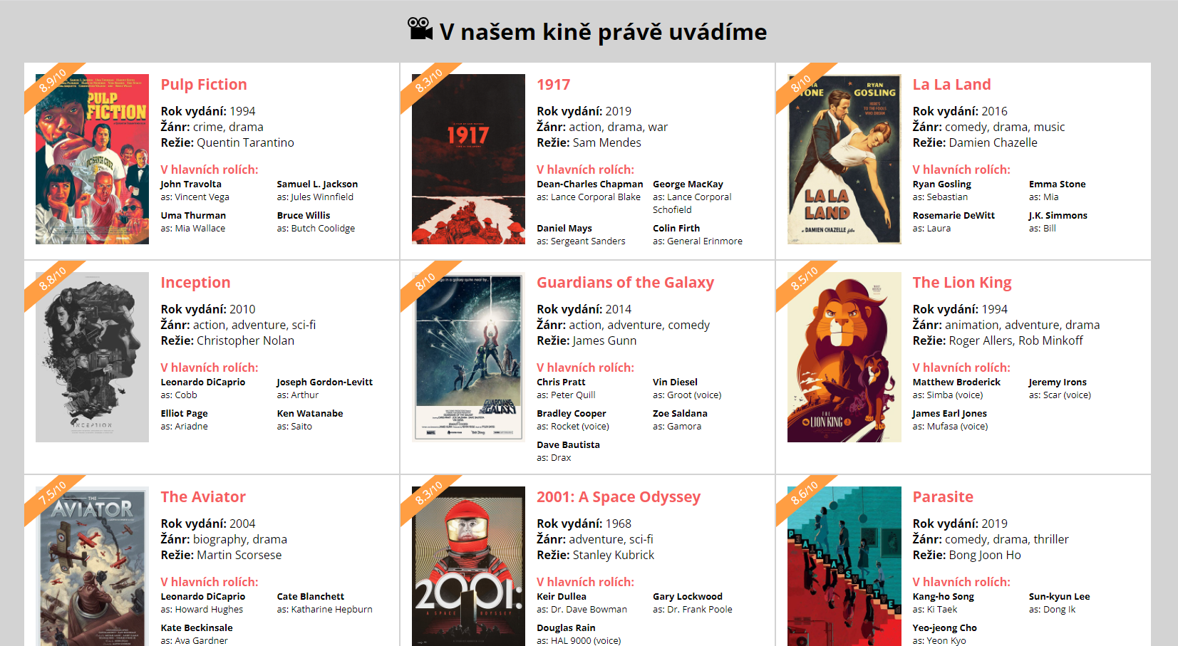 GitHub - katerinaherynkova/React-ukol01-filmy-reseni: Domácí úkol Filmy pro kurz React od Czechitas