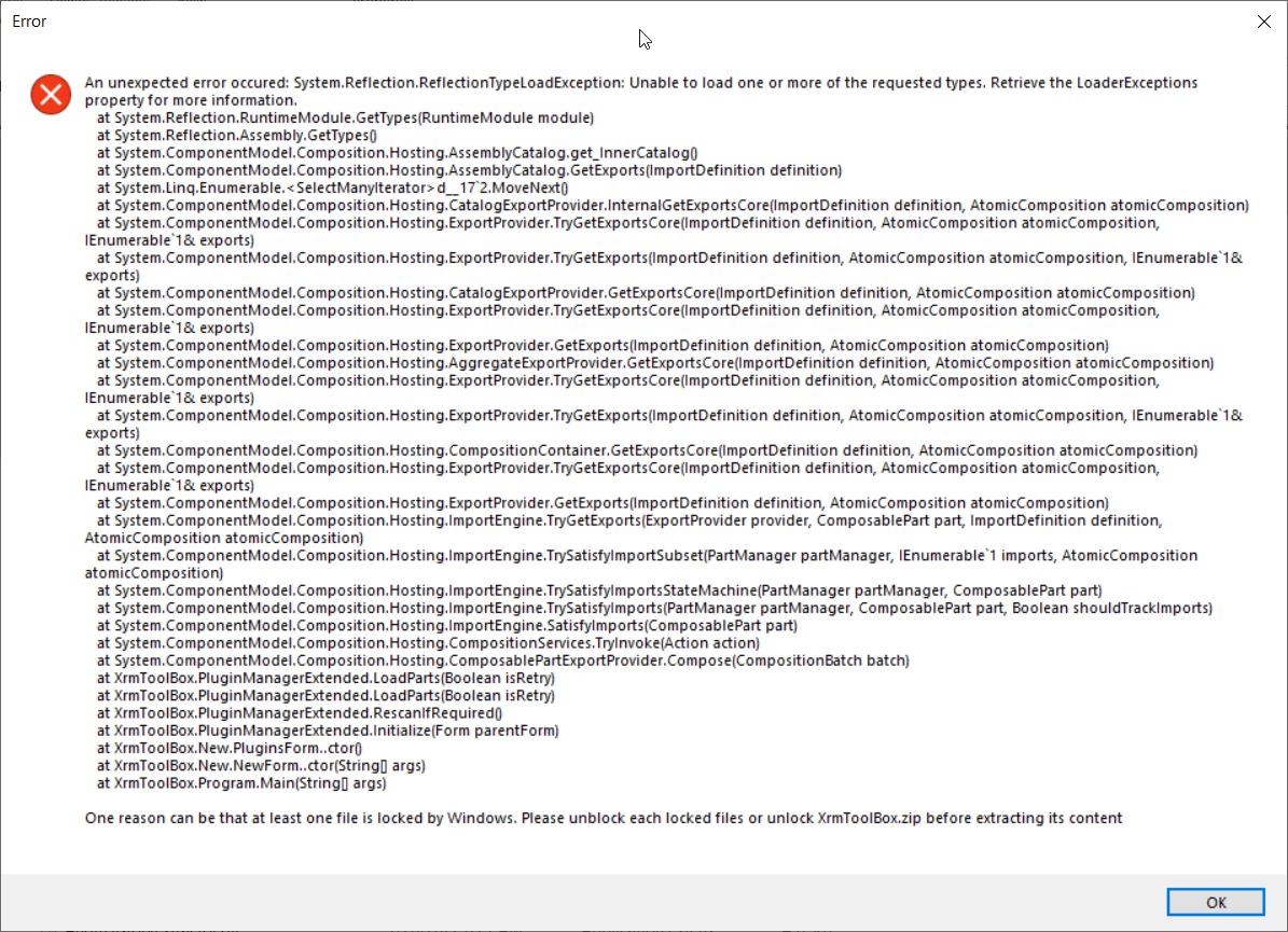 [BUG] · Issue #1106 · MscrmTools/XrmToolBox · GitHub