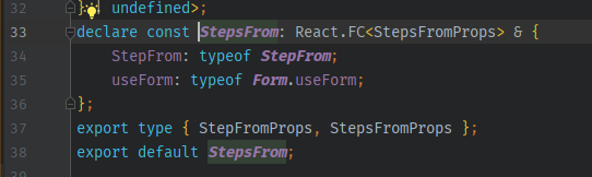 🐛[BUG] In ProForm > StepsForm is changed to StepsFrom but not in Demo files. · Issue #650 · ant ...