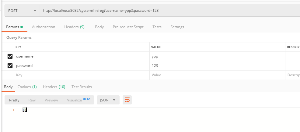 注册这一块怎么才能注册成功？我这边注册后一直返回[] · Issue #146 · lenve/vhr · GitHub