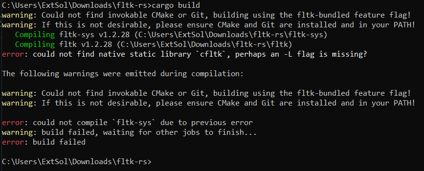 cargo build error · fltk-rs fltk-rs · Discussion #1116 · GitHub
