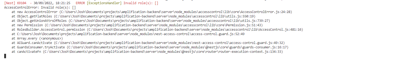 🐛 Bug Report: Generated app server - `Invalid role(s): []` error · Issue #3949 · amplication ...